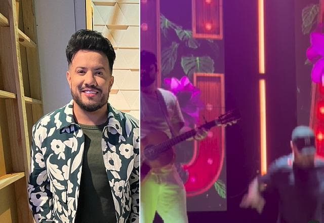Cantor Victor Hugo Da Dupla Com Diego Cai De Palco Veja Vídeo Sbt